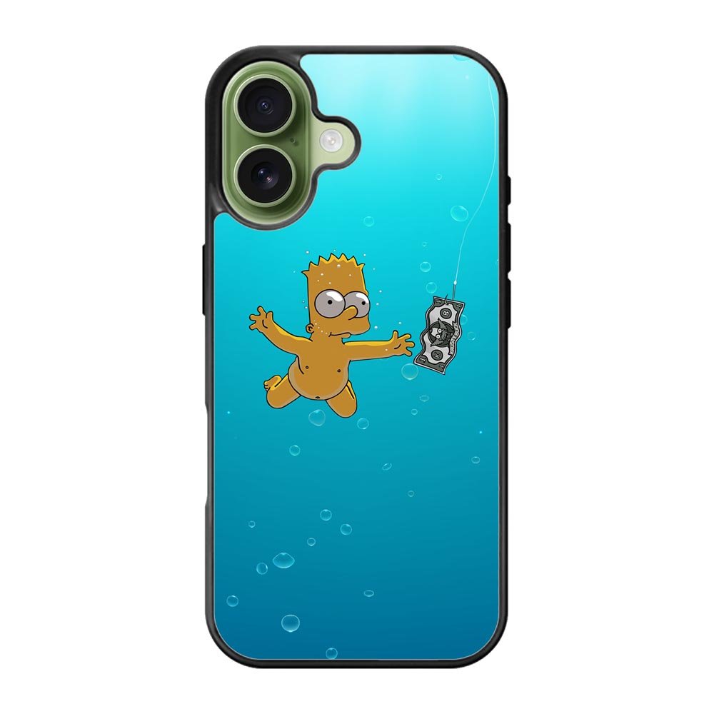 Bart Simpsons Nevermind Nirvana iPhone 17 Case – Diffision Case
